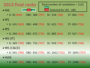 Upto Which Rank Can An Aspirant Get Into IAS, IPS or IFS?