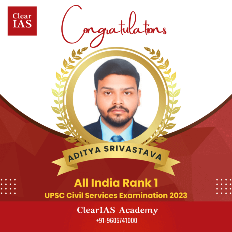 Aditya Srivastava Tops UPSC CSE 2023 with All India Rank 1 - ClearIAS Aditya Srivastava Tops UPSC CSE 2023 with All India Rank 1 - ClearIAS