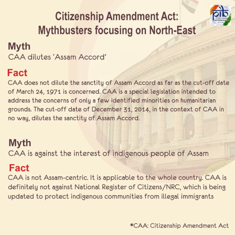 Citizenship Amendment Act 2019 - Government's Clarification on CAA ...