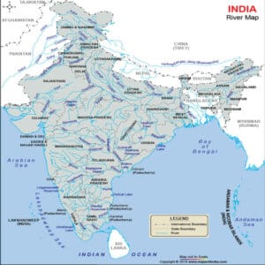 Major river systems in India - ClearIAS